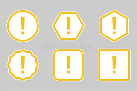 Exclamation Mark Attention Sign Caution Icon Hazard Warning Symbol