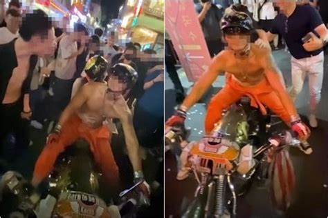 강남 오토바이 비키니녀 이번엔 이태원에 성추행 우려에도 딱히