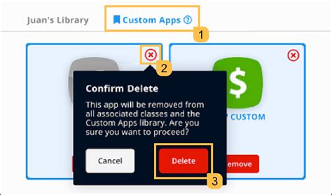 add and manage custom apps in my classes