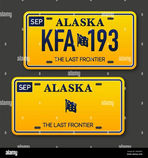 Retro Car Plate For Banner Design Alaska State Isolated Vector