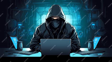 Premium Ai Image Hacker Illustration