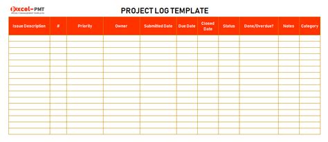 Issues Tracking Log Template Excel Pdf Template
