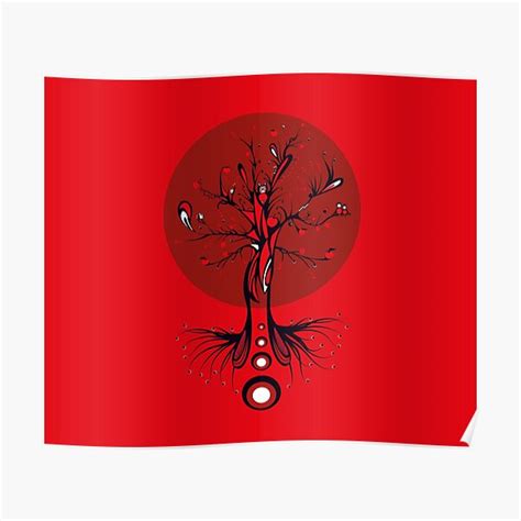 Small Red Tree Poster For Sale By Soeley Redbubble