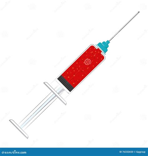 Het Pictogram Van De Injectiespuit Vector Illustratie Illustration Of
