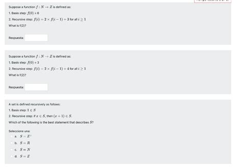 Solved Suppose A Function F N Z Is Defined As Basis Chegg