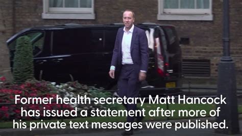 Matt Hancock ‘sent Menacing Message Over Leaked Texts