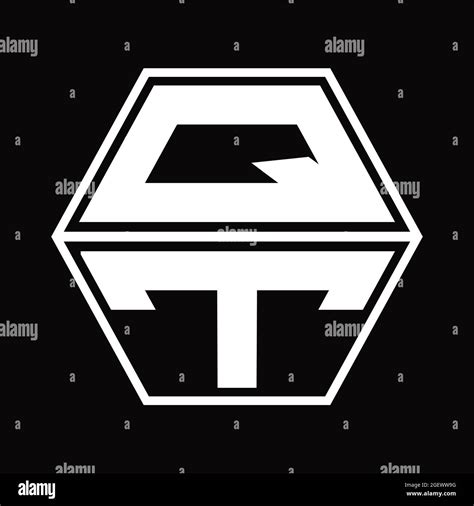 QT Logo Monogram With Hexagon And Sharp Shape Design Template Stock Vector Image Art Alamy
