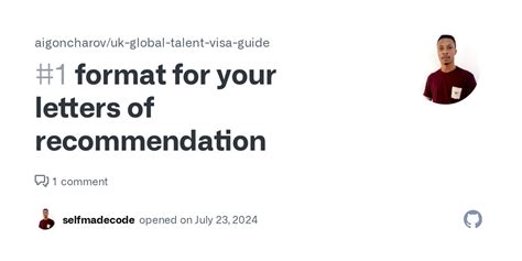 Format For Your Letters Of Recommendation Issue 1 Aigoncharov Uk