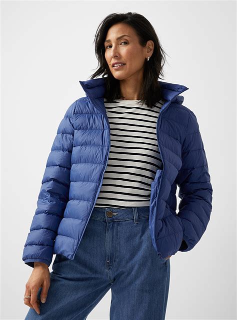 Packable Hooded Puffer Jacket Contemporaine Womens Quilted And