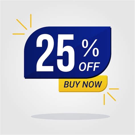 Autocollant Carré Avec 25 De Réduction Sale Tag Blue Yellow Isolated