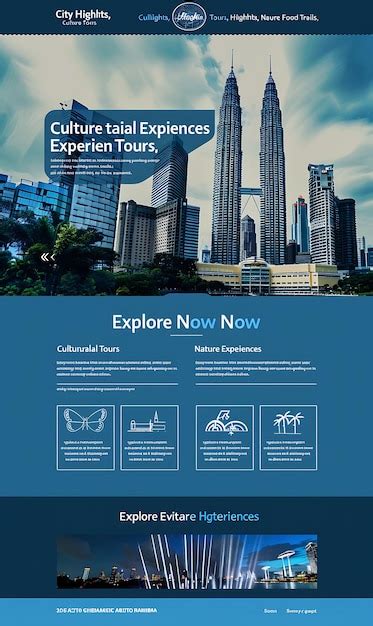 Kuala Lumpur Tour With Floating Navigation Effect Sleek Layo Travel