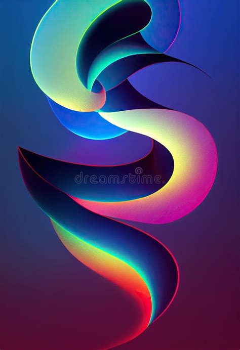 Neon Curves Bright Vibrant Purple Blue Pink Waves Abstract Background