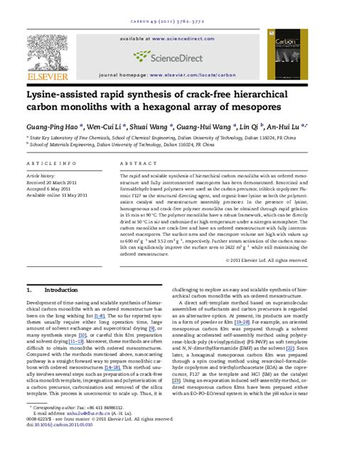 Pdf A Comparative Study Of Nitrogen Doped Hierarchical Porous Carbon