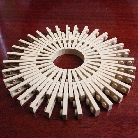 Mini Sunburst Lego Afol Brickbending Symmetry Design Legoart