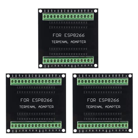 dorhea 3pcs esp8266 breakout board gpio 1 in 2 terminal screw board compatible with esp8266 esp