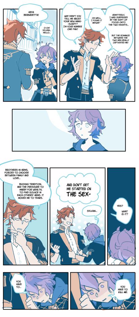 Fe H Sylvain Reads Bernadetta S New Steamy Novel Fire Emblem Three Houses Know Your Meme