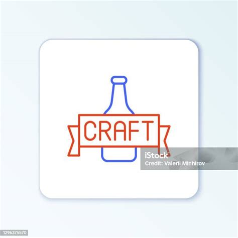 線啤酒瓶圖示隔離在白色背景五顏六色的輪廓概念向量向量圖形及更多一個物體圖片 一個物體 光 剪裁圖 Istock