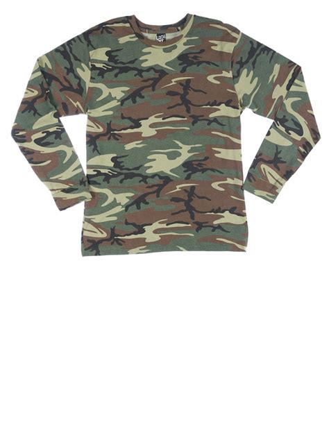 Adult Camo Long Sleeve T Shirt Manufacturername Wholesale Blank