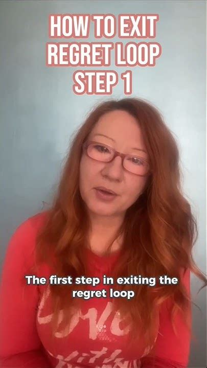 how to exit regret loop step 1 therapy ytshorts therapists motivation noregrets youtube