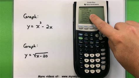 Basic Math Graphing With A Ti Or Ti Calculator Youtube