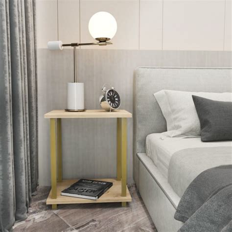 Gurnee Sidebord 44 6 X 35 Cm Gull Eik 2295 Lampebord Trendrom No