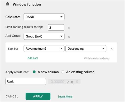 Window Function — Help
