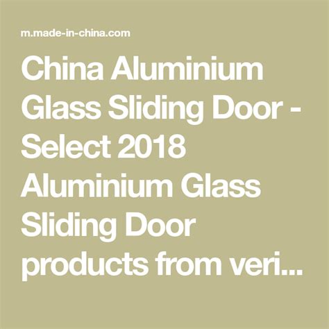 China Aluminium Glass Sliding Door Select 2018 Aluminium Glass