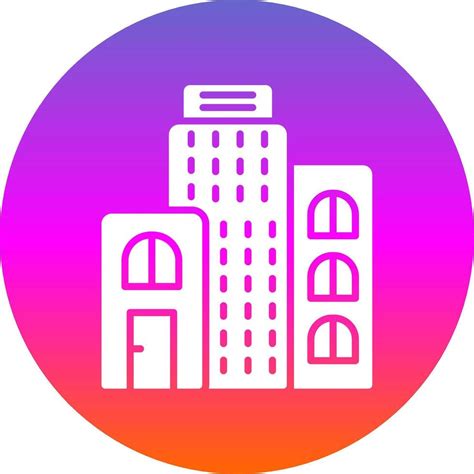Building Glyph Gradient Circle Icon Design 43566189 Vector Art At Vecteezy