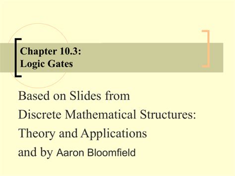 Chapter 103 Logic Gates
