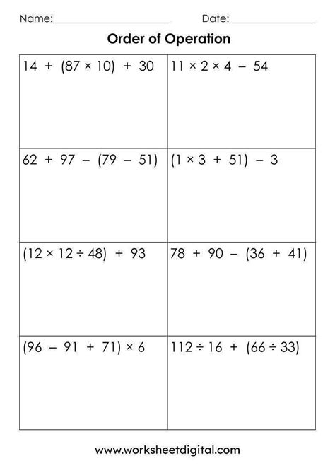 Page 6 Free Printable Customizable Math Worksheet Templates