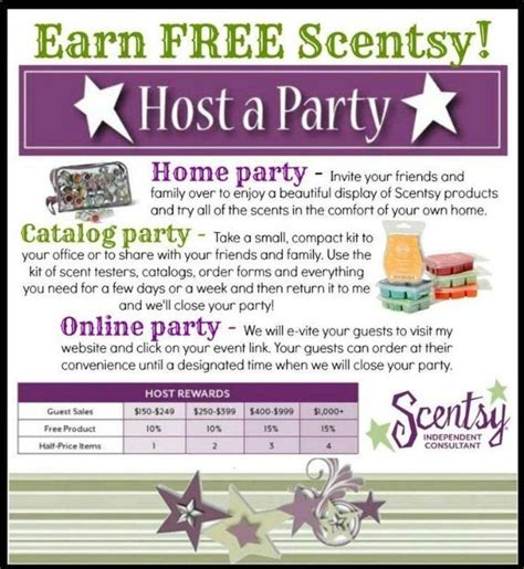 Host A Party In 1 Of These 3 Ways And Earn Free And 12 Price Scentsy