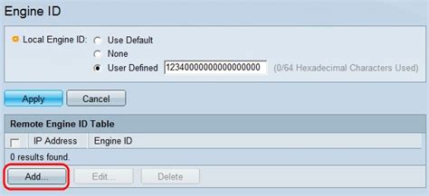 Configuration Of Simple Network Management Protocol Snmp Engine Id On Sx500 Series Stackable