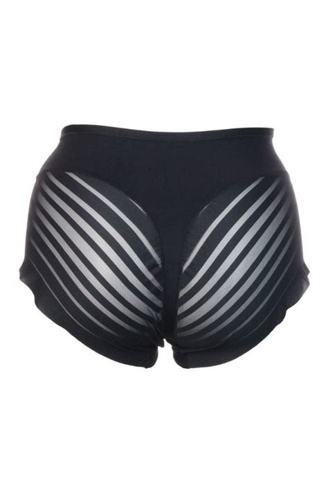 Lace Stripe Undetectable Classic Shaper Panty Black Chérie Amour