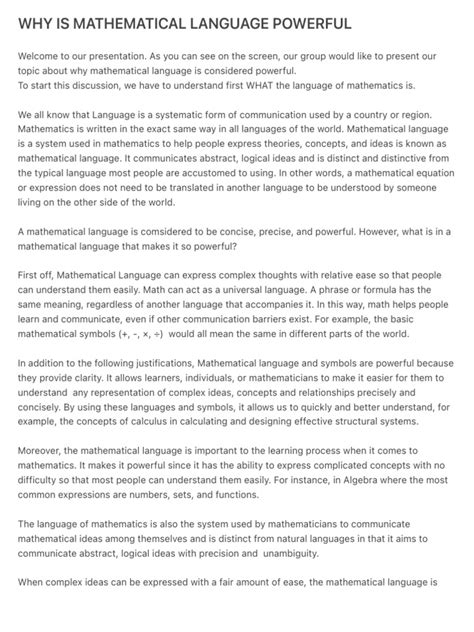 Why Is Mathematical Language Powerful Download Free Pdf Mathematics Why Is Mathematical Language Powerful Download Free Pdf Mathematics