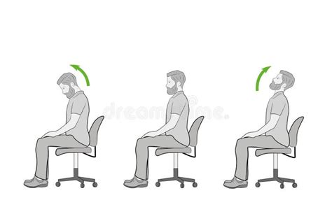 Ejercicios Para El Cuello Y La Cabeza Ilustración Del Vector