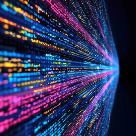 Premium Photo Binary Code Tunnel