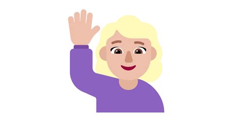 Woman Raising Hand Medium Light Free Vector Icon Iconbolt