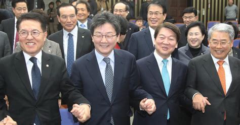 보수 중도 진보 강령서 다빼고 바른미래당 출범