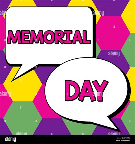 Conceptual Display Memorial Day Internet Concept To Honor And