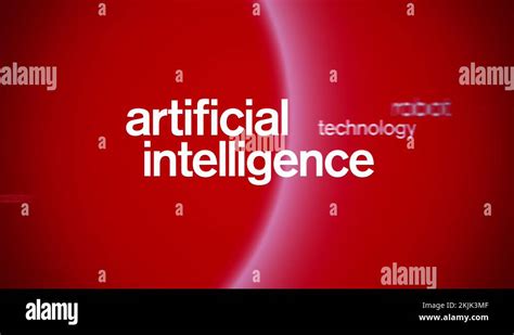 4k Artificial Intelligence Animated Tag AI Word Cloud Text Design