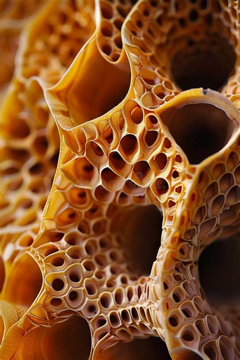 A Close Up Of A Honeycomb Structure Stock Image Image Of Sponge