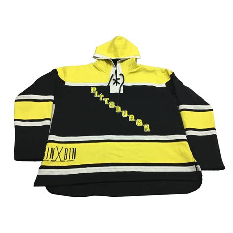 Pro Quality Yellow Supreme Hockey Hoodie Stone Sports Wear