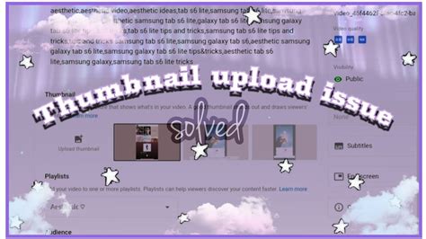 thumbnail upload problem problem how to fix custom thumbnail problem