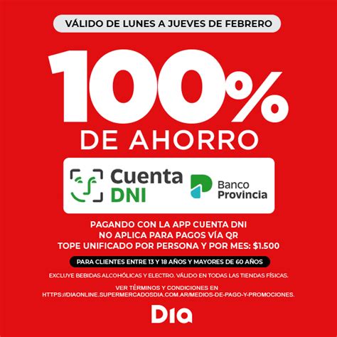 100 De Descuento En DIA Pagando Con La App Cuenta DNI Del Banco Provincia Cazaofertas Argentina