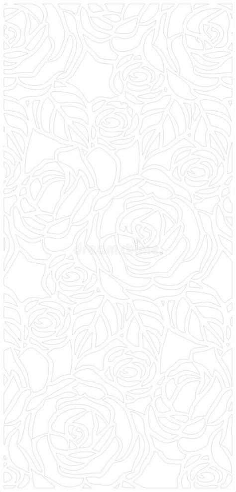 Rose Pattern Cnc Panel For Cutting Stock Vector Illustration Of Manufacturing Interior 374040003