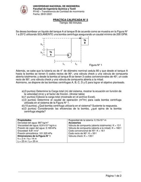 Scfull Practica Calificada 5 Universidad Nacio Study Ingenieros