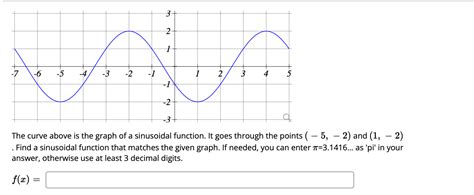 Solved The Curve Above Is The Graph Of A Sinusoidal Chegg
