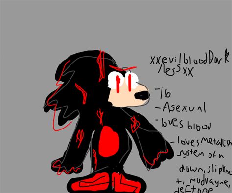 Generic 2000s Edgy Sonic Oc Drawception