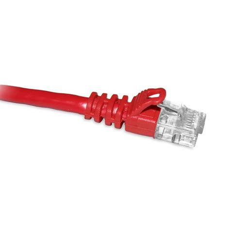 Enet Enet Cat5e Red 1 Foot Patch Cable W Snagless Molded Boot Utp