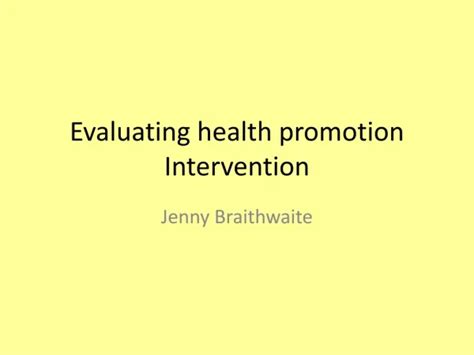 Ppt Planning Implementing And Evaluating Your Health Promotion Programs Powerpoint